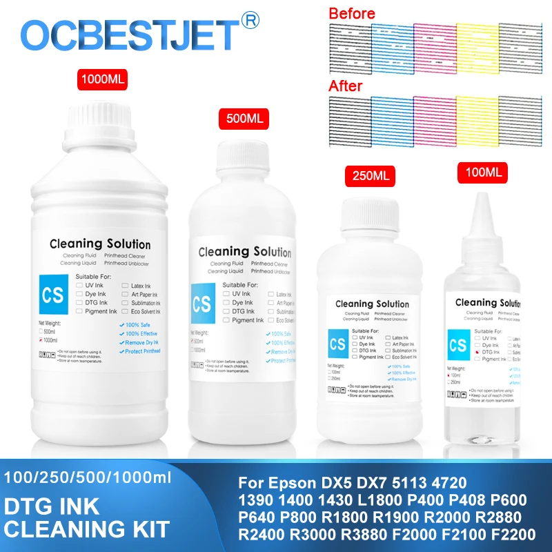 Dtg Cleaning Solution Textile Pigment Ink Garment Ink Print Head ...