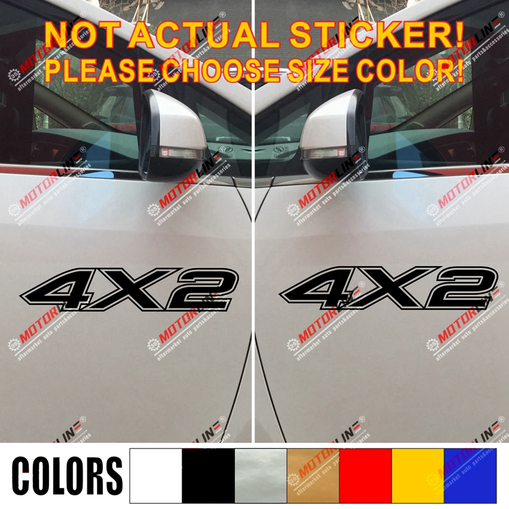 (2) 4x2 Off Road Car Truck Decal Sticker Car Vinyl Pick Size Color No ...