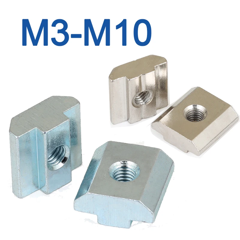 M3 M4 M5 M6 M8 M10 T Block Square nuts T-Track Sliding Hammer Nut EU20 EU30 EU40 EU45 Zinc ...