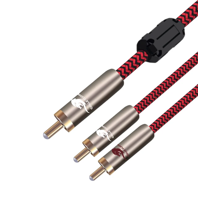 Audiophile Subwoofer Cable RCA to Dual RCA Splitter Y Cable for Sound ...