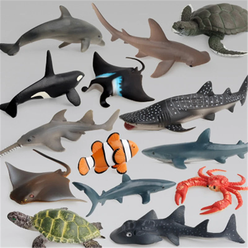 New-Simulation-ocean-Animals-Model-Toys-Whale-Shark-Sea-turtle-Sets ...
