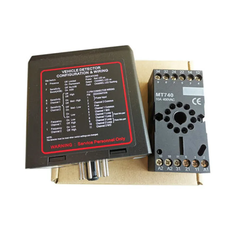 Sensor detector de laço veicular indutivo, 24v dc pd232 canais duplos ...