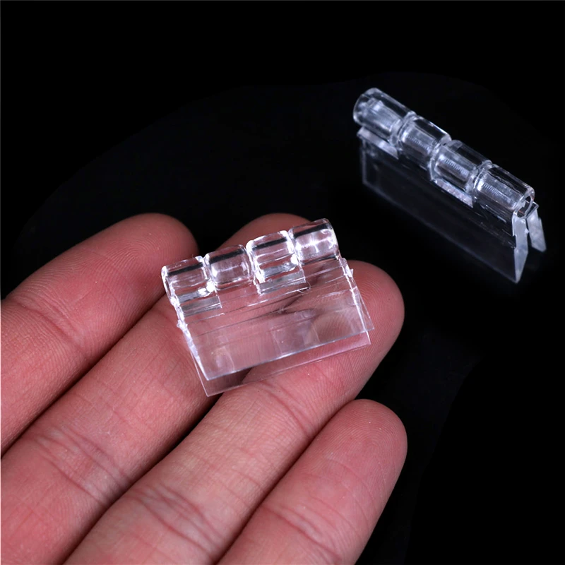 10Pcs-Lot-Plastic-Folding-Hinges-Transparent-Hinge-Durable-Clear ...