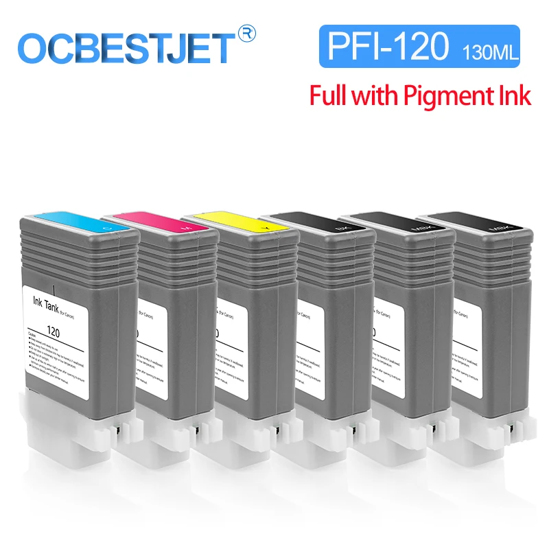 OCBESTJET PFI-120 PFI120 Compatible Ink Cartridges For Canon TM200 TM205 TM300 TM305 TM-200 205 ...