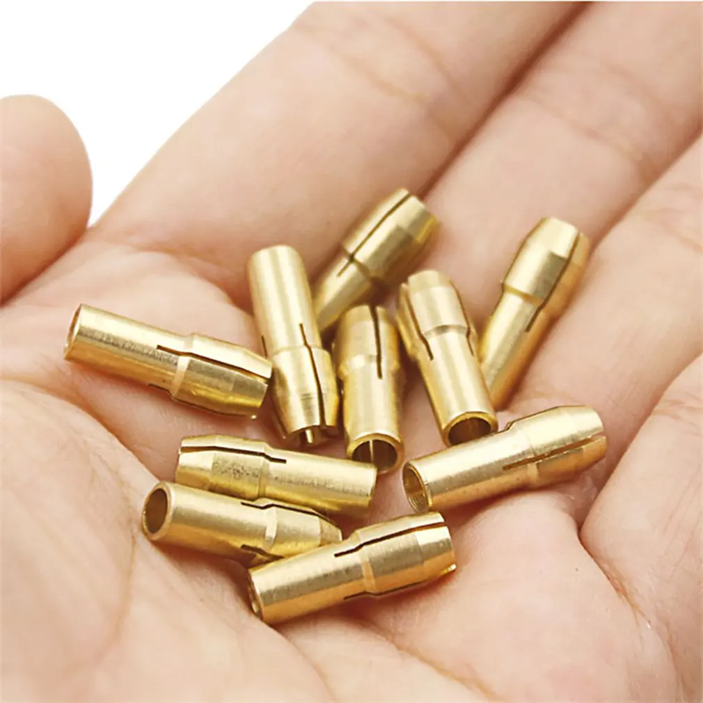 Best Offer 10PCS/SET Three-jaw Copper Drill Chuck Collet Clip Bit Set ...