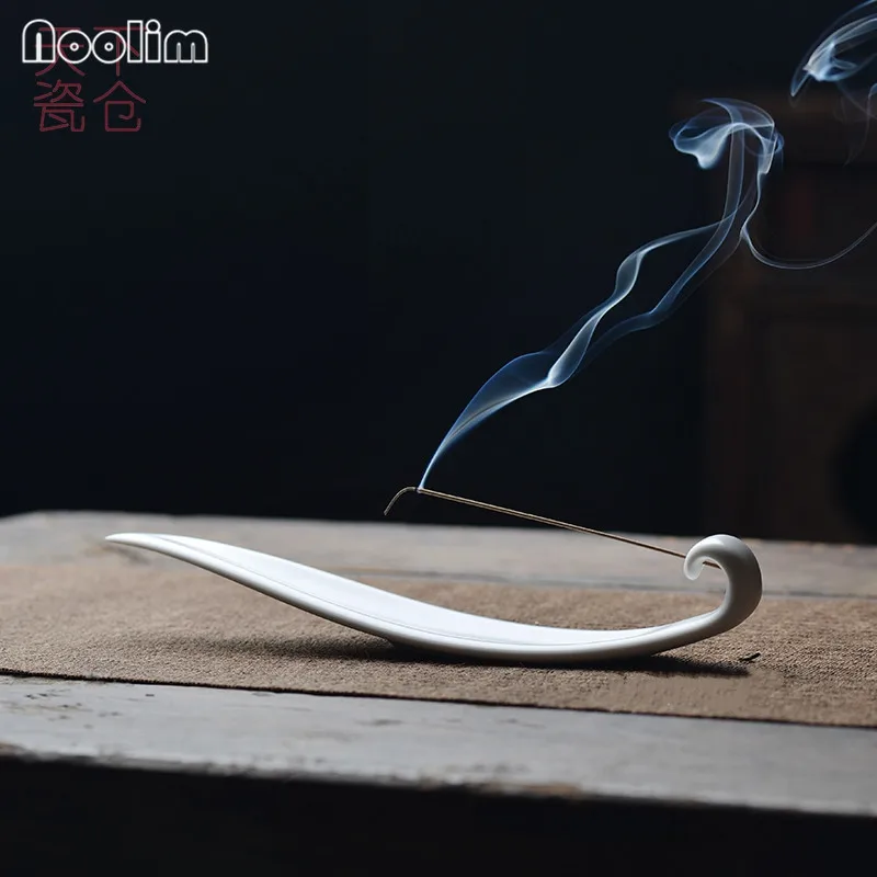 Jingdezhen-Ceramic-Willow-Leaf-Shape-Incense-Burner-Incense-Base ...