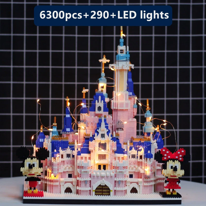 Disney Architecture Amusement Park Building Blocks Pink Castle 3d Model ...