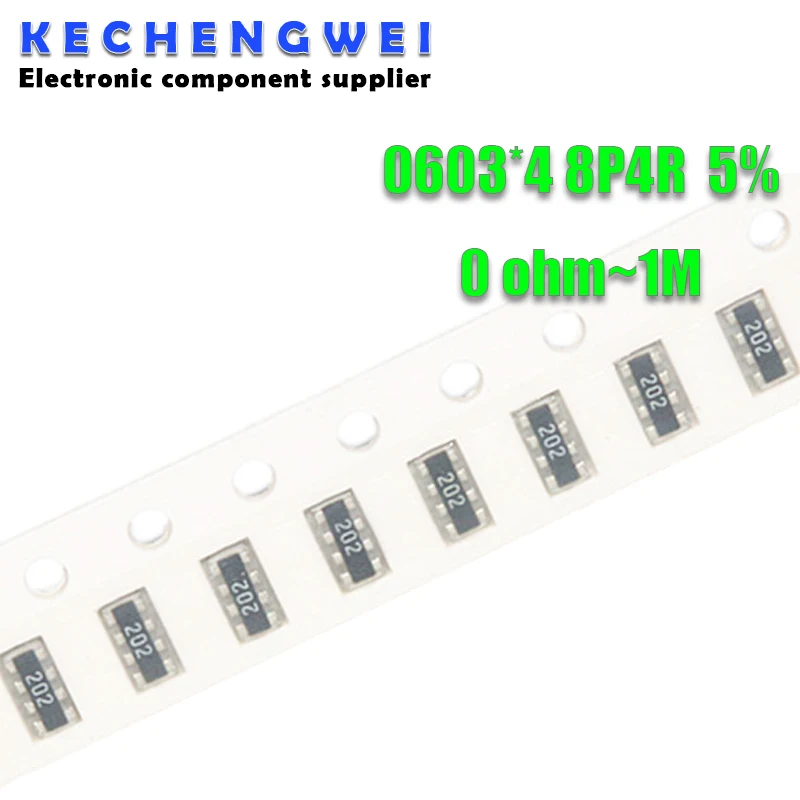 100pcs 0603*4 8P4R 2*4P Network Resistor SMD array 0 ~ 1M 1 10 22 47 ...