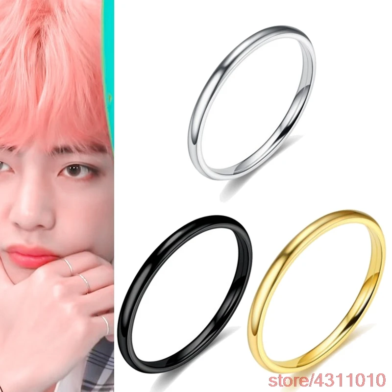 korean Fashion Knuckle Rings Kpop bangtan boys ring stainless steel ...