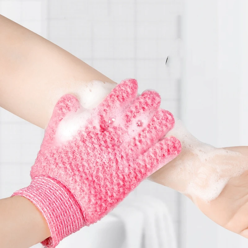 2 PCS Bath Gloves Peeling Exfoliating gloves Mitt Shower Scrub Gloves ...