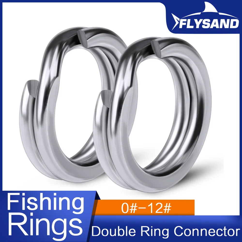 FLYSAND High Quality 100PCS/Bag Fishing Split Rings For Japanese Crankbaits Hard Bait Silver ...