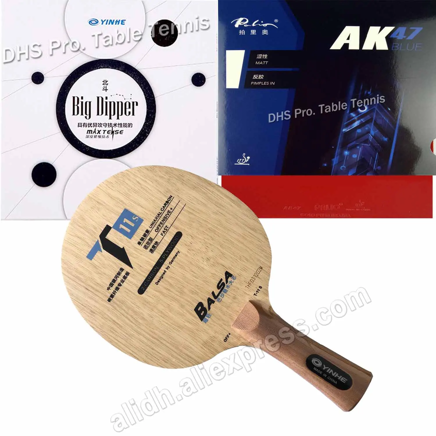 Pro-Combo-Racket-Table-Tennis-YINHE-T-11-T11S-Blade-with-Palio-AK47 ...