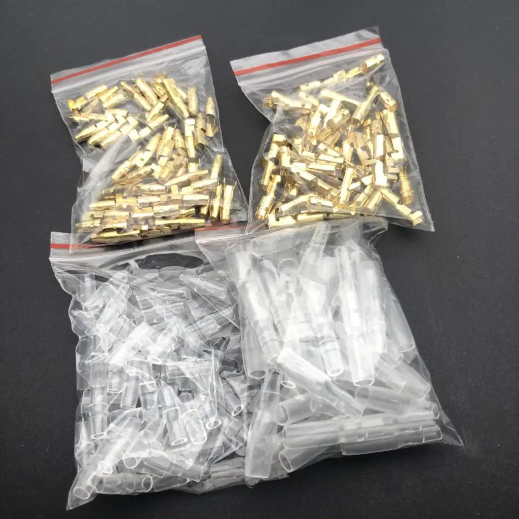 200pcs/50set 4.0mm(3.9) Car Auto Motorcycle Bullet Terminals Male ...