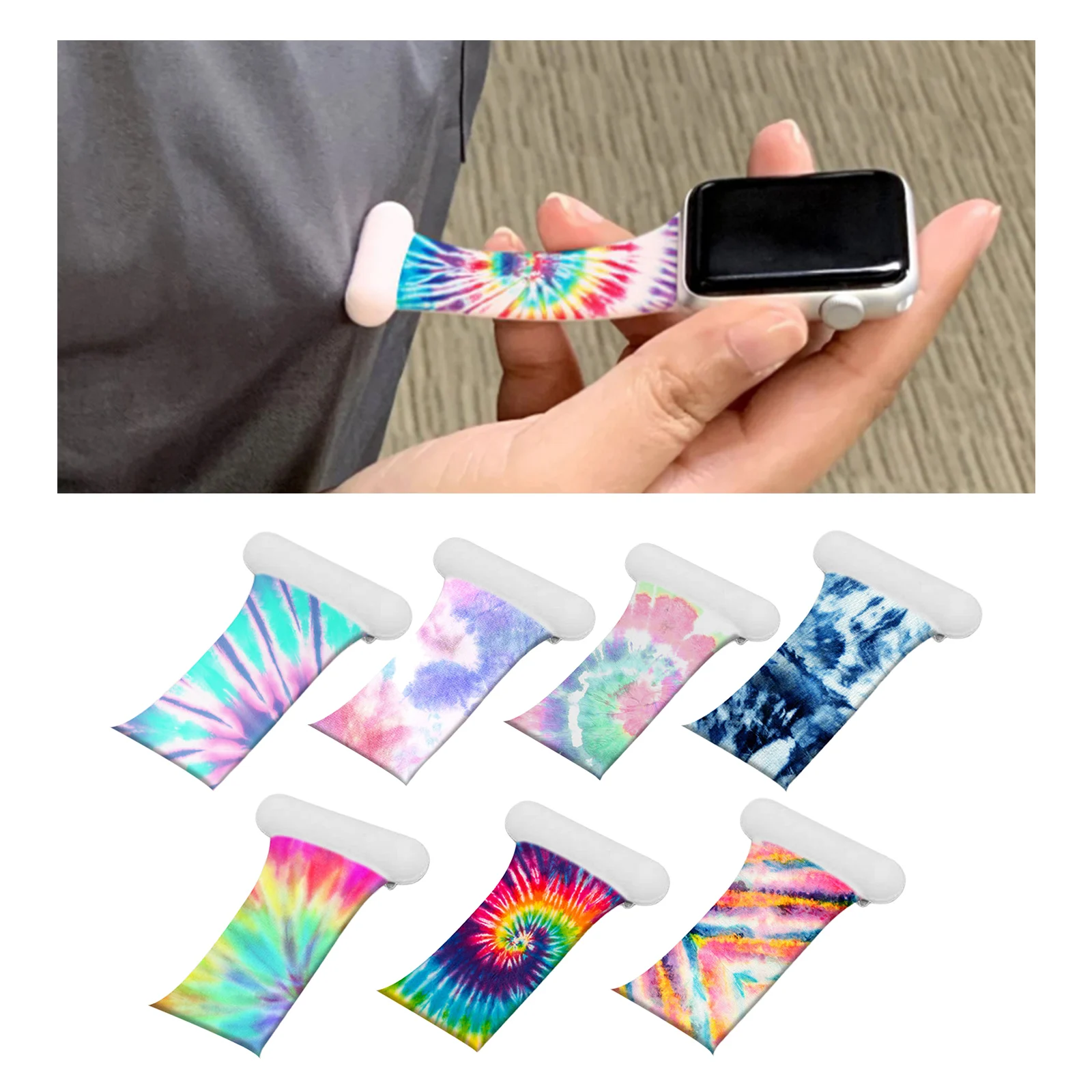 Nurse-Watch-Band-Compatible-for-Apple-Watch-Fob-with-Pin-On-Brooch ...