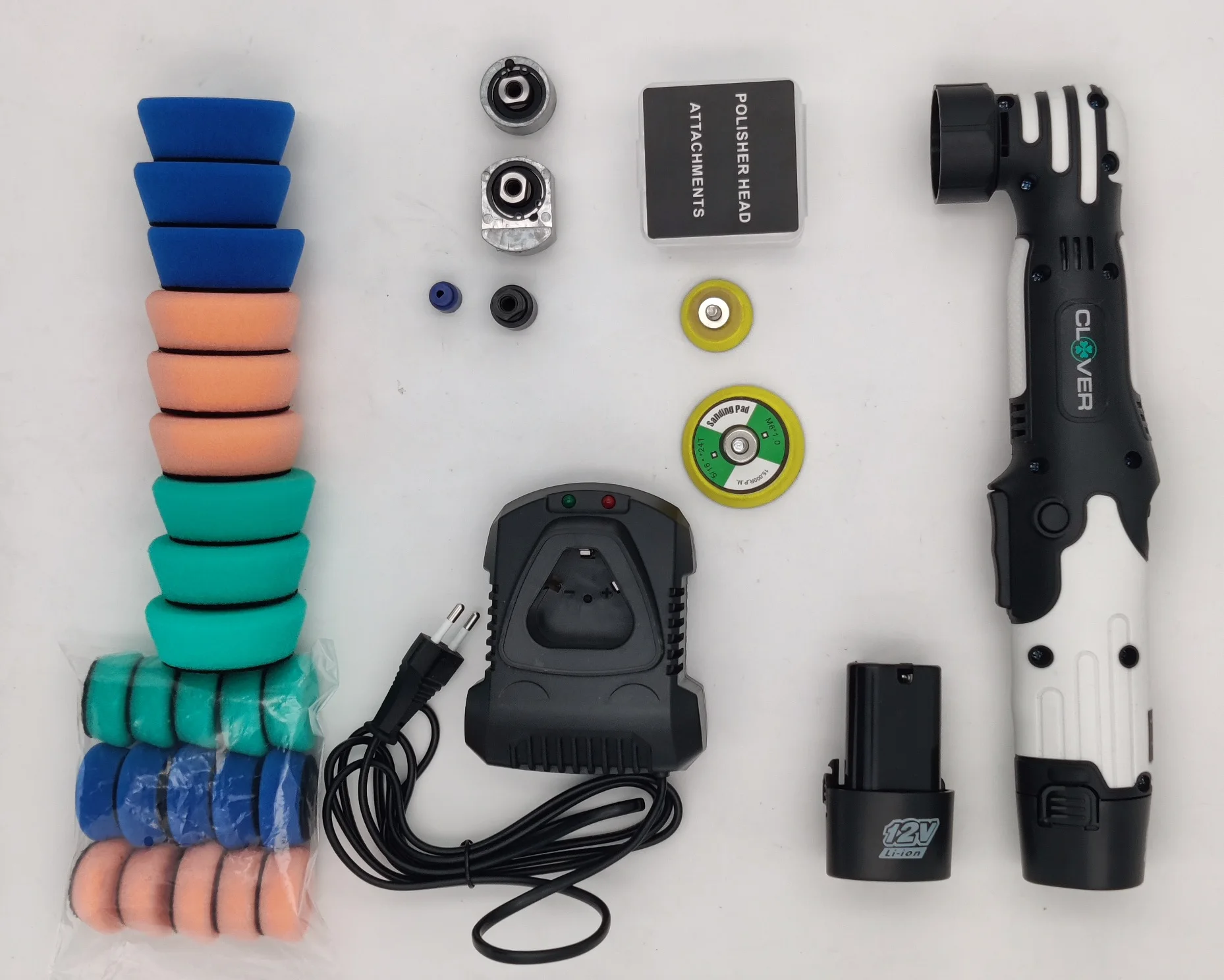 CLOVER-Mini polisseuse rotative à double action NANO sans fil, batterie 12V