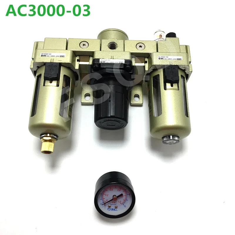 Smc AC3000 03BDG AC3000 03空気圧フィルターレギュレーター,コンビネーションaf3000 ar3000 al3000 ...