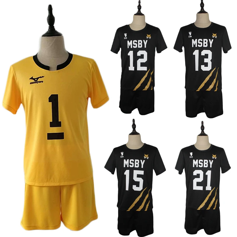 New ! Unisex Haikyuu Cosplay Costume Summer Short Sleeve MSBY ...