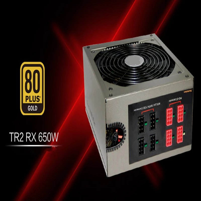 Original PSU For Thermaltake(Tt) Brand TR2 RX 650W 80plus Gold Half Module Game Mute Power ...