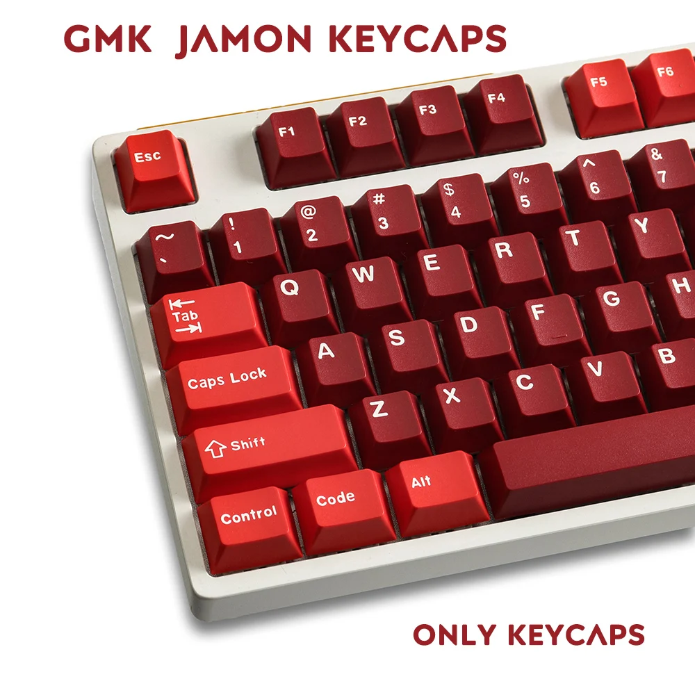 1 Set GMK Jamon Keycap PBT Dye Sub Cherry Profile Key Caps 1.75U 2U ...