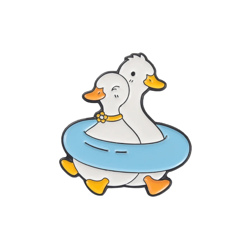 Lustige Ente Schwimmen Clipart