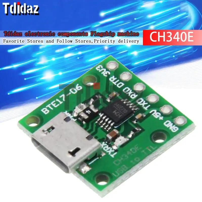 Convertidor de serie CH340E USB a TTL, módulo CH340G alternativo de 5V ...
