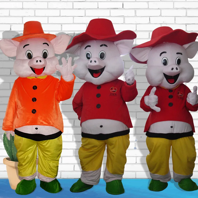 New-Happy-Pigs-Mascot-Cartoon-Doll-Cosplay-Costume-Publicity-Props-for ...