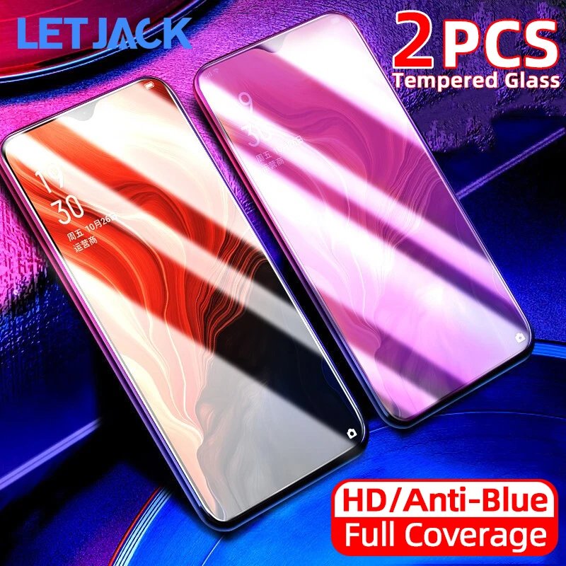 9H Anti Purple Light Tempered Glass For OPPO A5 A9 2020 Screen Protector For Realme 6 Pro X7 X2 