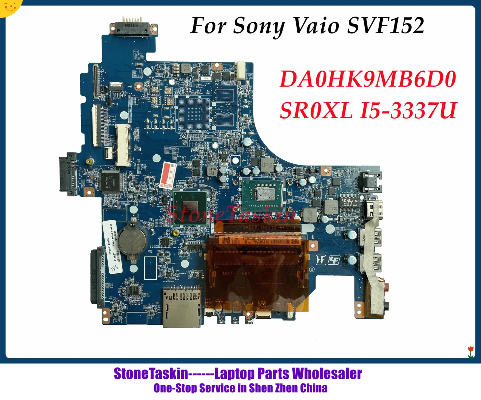 StoneTaskin Para Sony SVF152 SVF152A29M HK9 Laptop motherboard SR0XL I5 ...