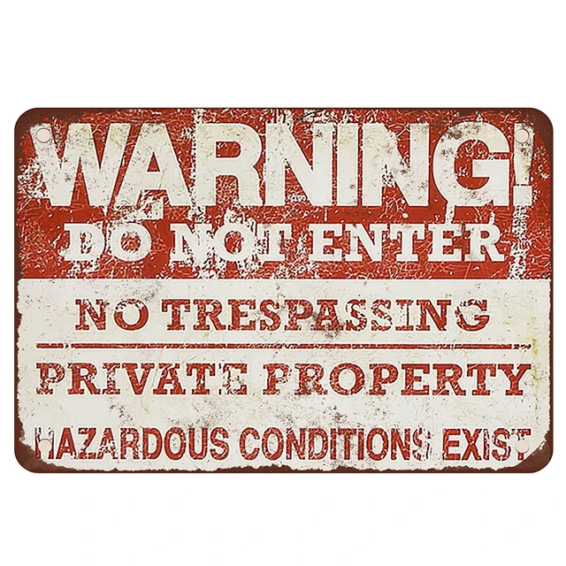 Do Not Enter Private Property Private Property Sign 'Trespassers'