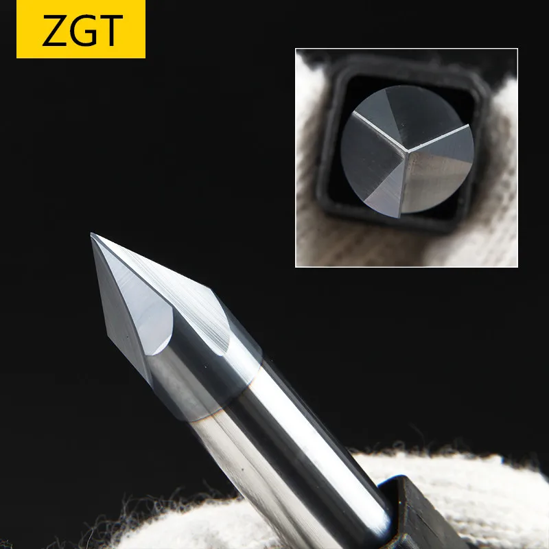 Zgt Chamfer End Mills Carbide Tungsten Steel Chamfering Milling Cutter ...
