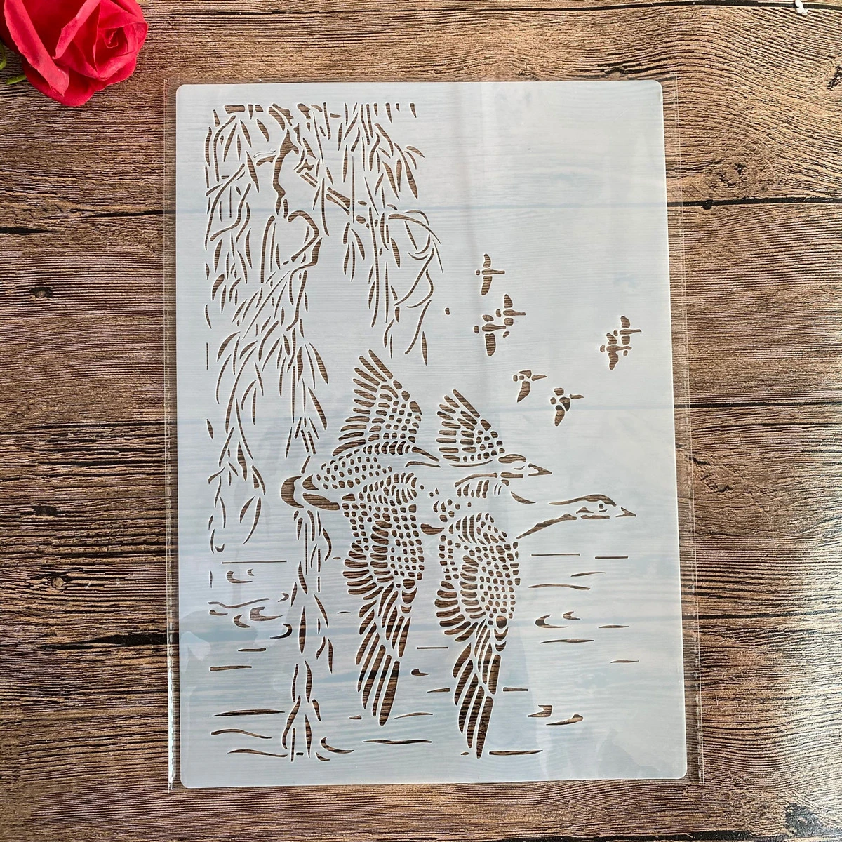 A4 size Design Stencil for Wall Painting Scrapbooking Stamp Album ...