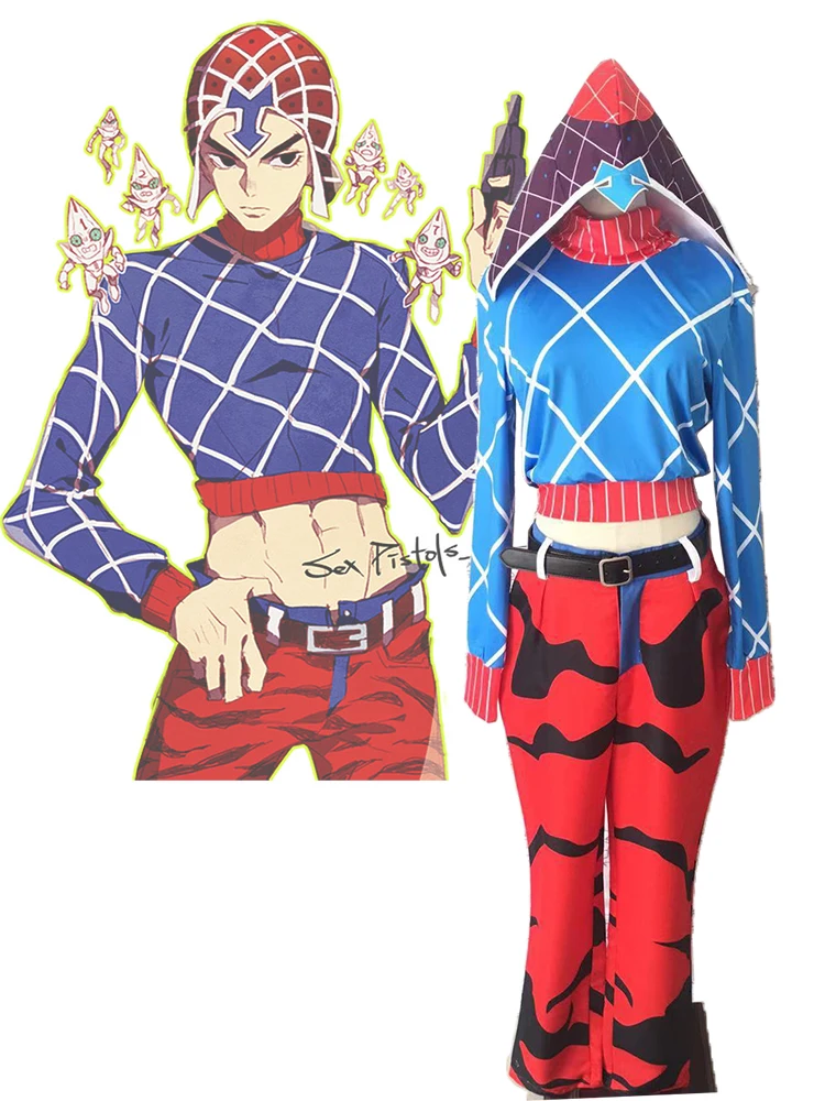 Jojo's Bizarre Adventure: Golden Wind Guido Mista Cosplay Carnaval ...