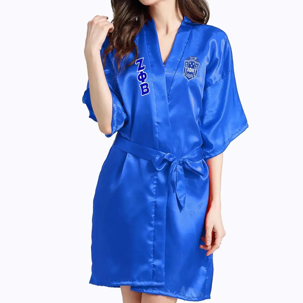 Sorority-Fraternity-Greek-ZETA-PHI-BETA-Silk-Bathrobe-Lace-Satin-ZPB ...