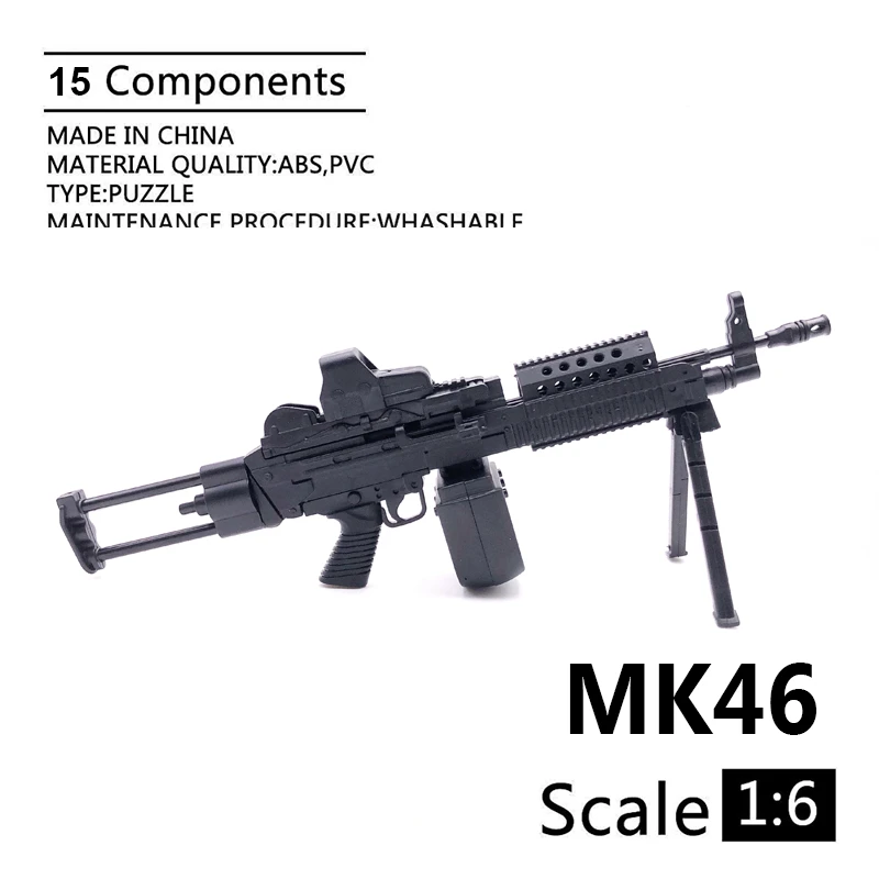 1:6 MK 46 MOD0 / MOD1 Gun Mode Black Plastic Military Model Accessories ...