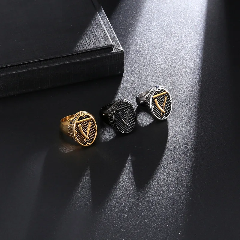 Stainless Steel Barber Razor Ring Titanium Steel Hip Hop Men Razor Ring ...