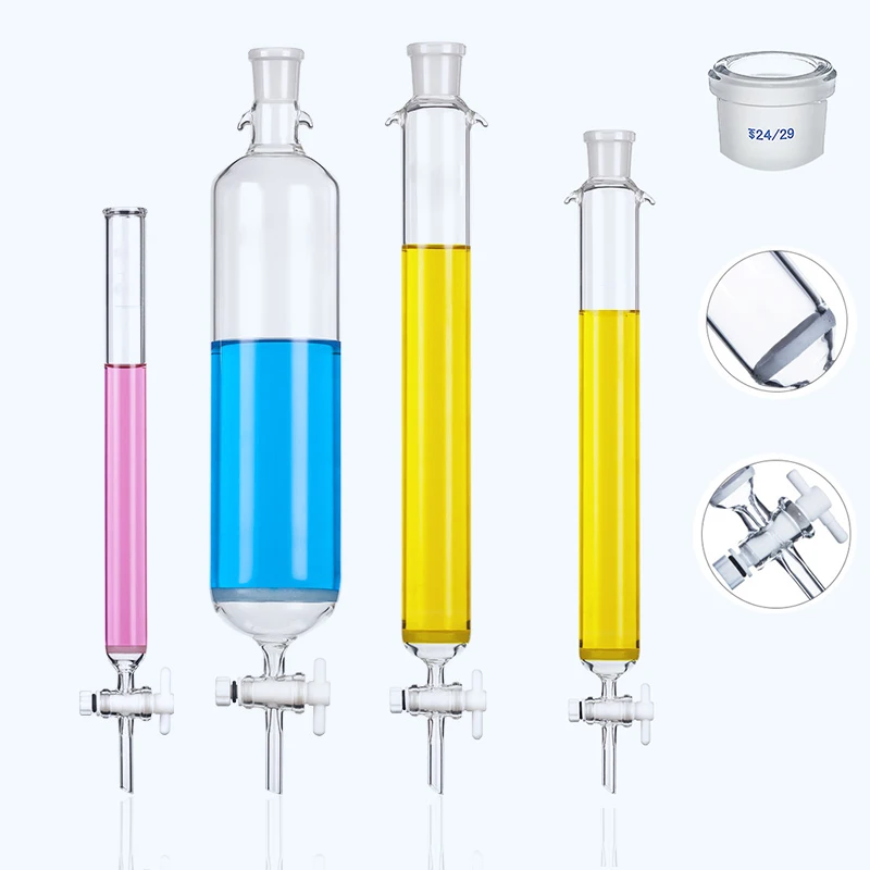 Glass Chromatography Column 24/29 Joint Glass Thickened Filter Column ...