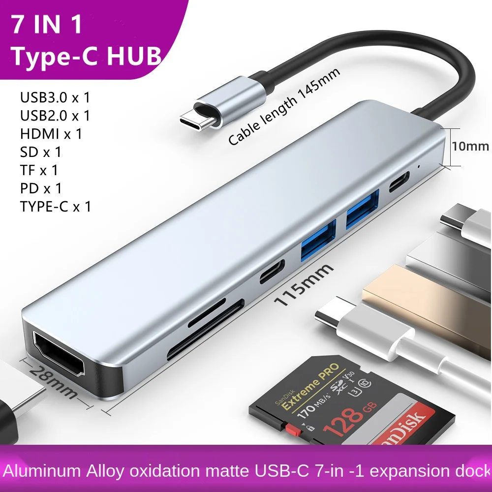 7-in-1-typec-hub-pd-suitable-for-mobile-phone-Apple-Huawei-usb-extender ...