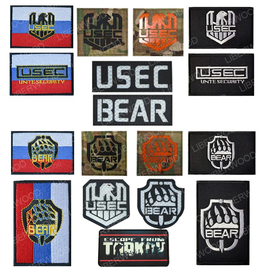 Russia Escape from Tarkov USEC BEAR Embroidered patch Russian game ...