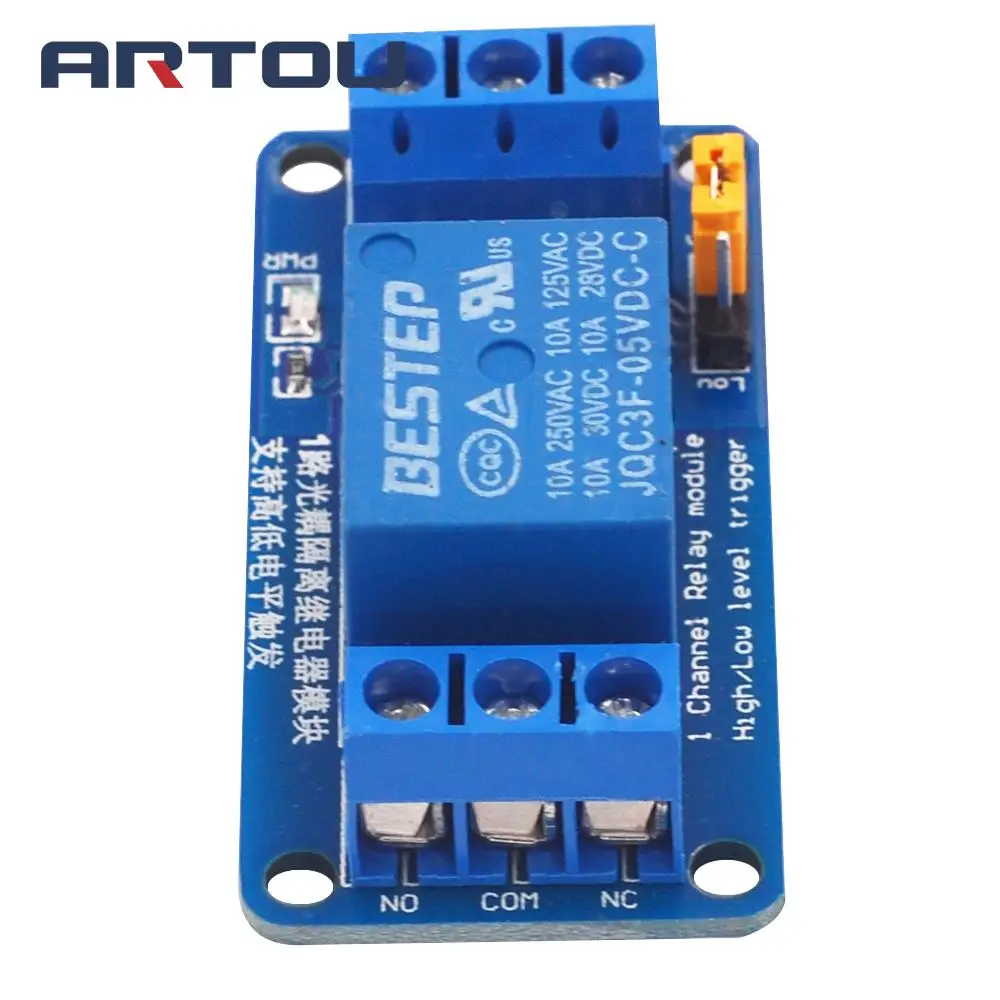 3.3V 5V 12V 24V 1 Channel Relay Module High and low Level Trigger Du