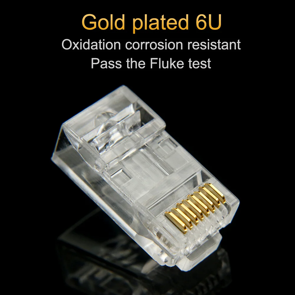 Generic Connector Cat6 Ethernet Cable Plug Cat5e Rg45 Network Utp RG RJ 45 Cat 6 Unshie @ Best ...