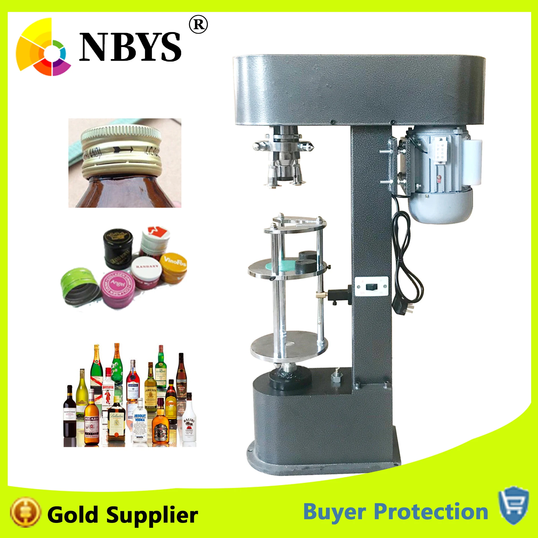 Máquina para tapar botellas de licor, taponadora de Metal para Whisky ...