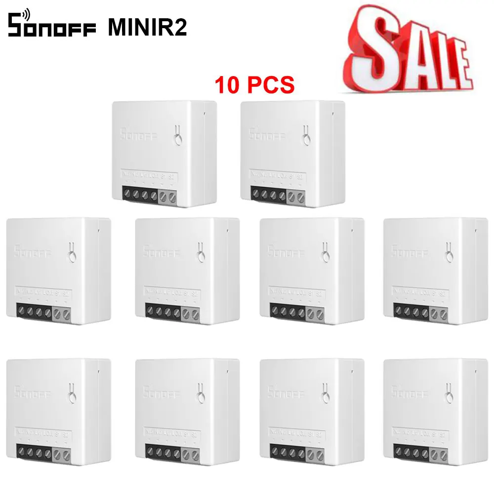 1-30PCS SONOFF MINI DIY WiFi Switch Two Way Smart Switch Small Body ...