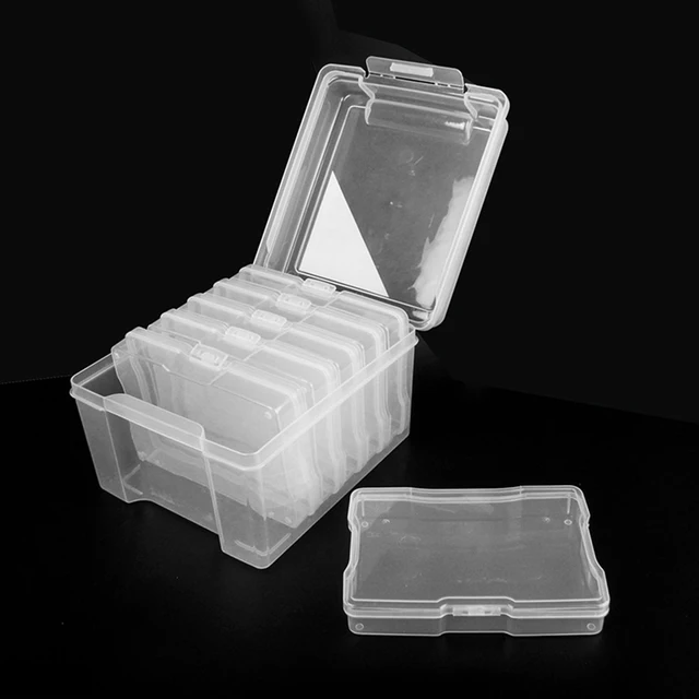 Photo Storage Box Photo Keeper Cases 6 Boxes Plastic Small Cards ...