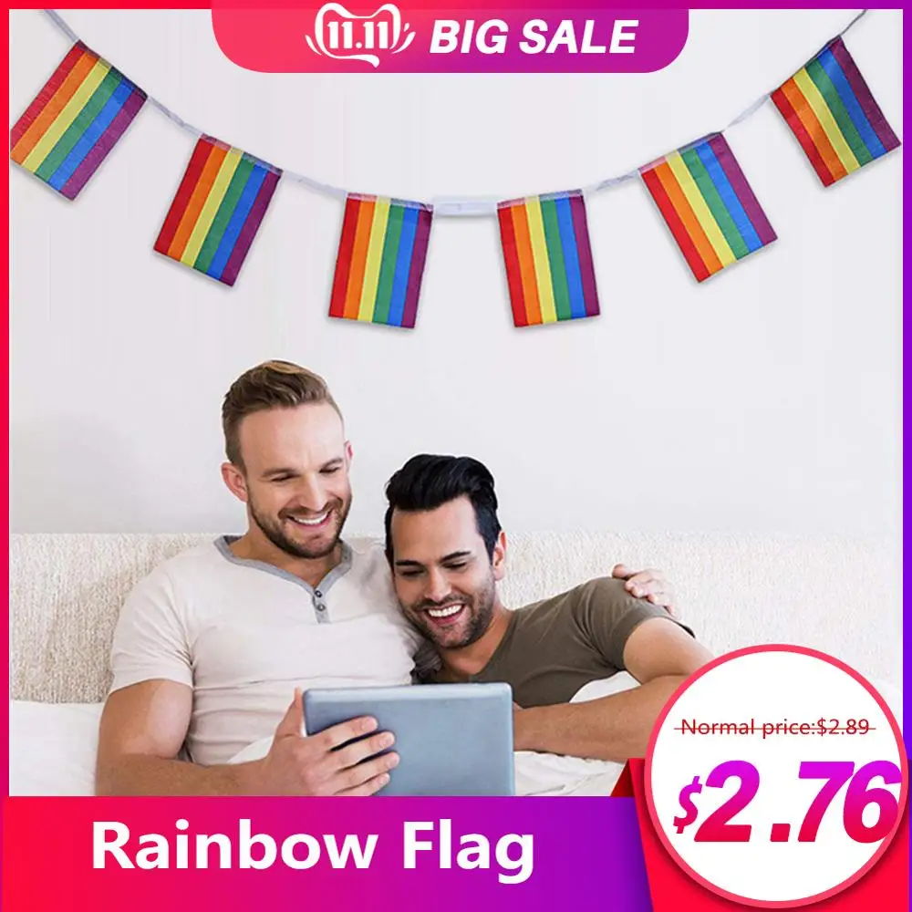 Paper & Party Supplies Rainbow LGBTQ Various Lengths Pride String Flag ...