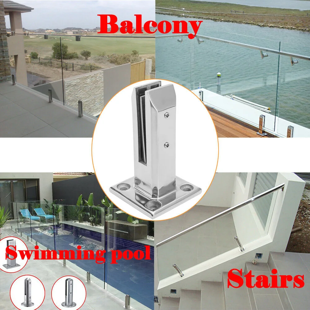 Pool Railing Glass Clamp Durable Stainless Steel Handrail Clamp ...