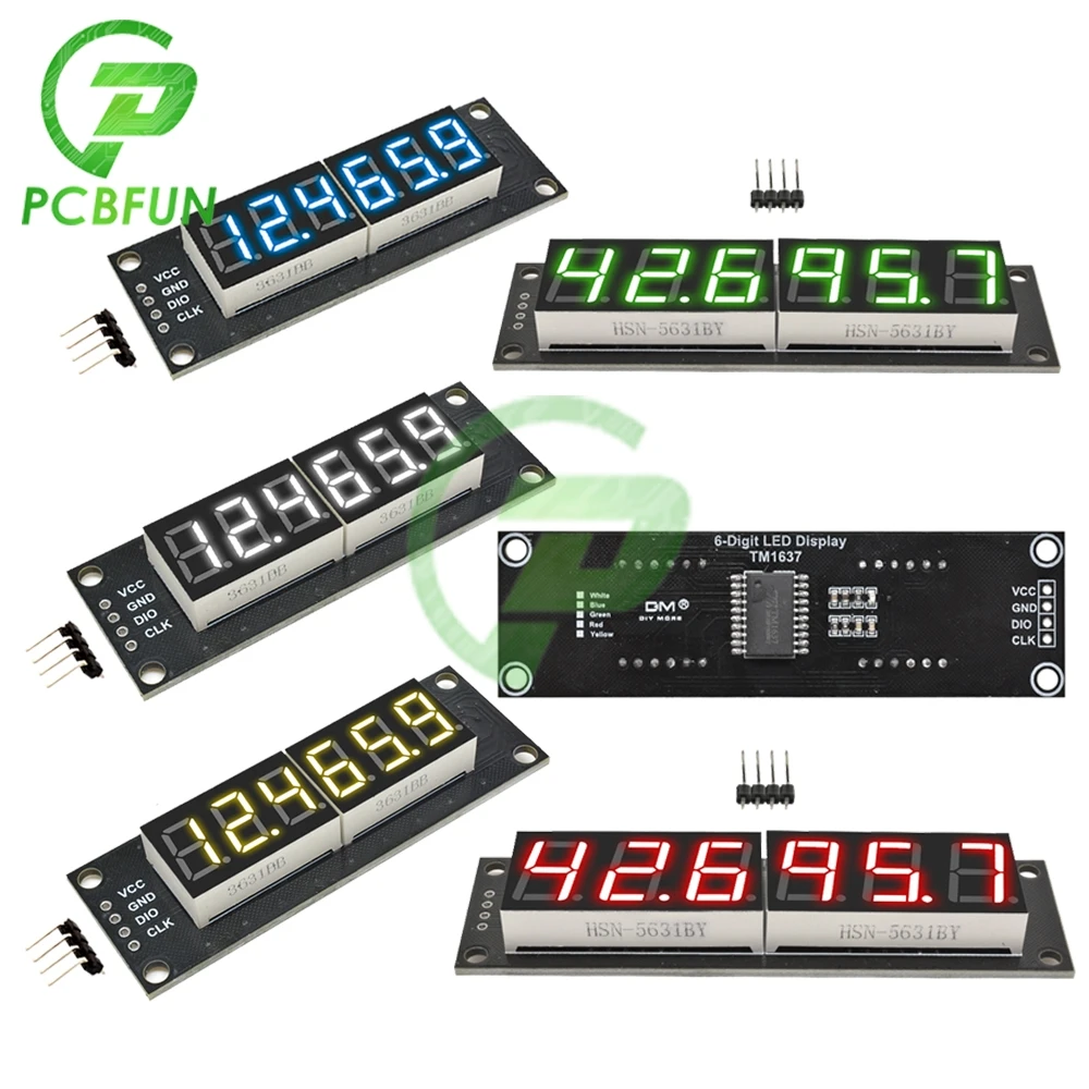 New Tm1637 6-digit Digital Led 0.56 Inch Display Tube Decimal 7 ...