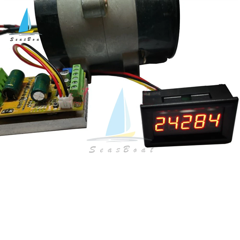 1Pcs 5 Digital LED Red Tachometer Gauge RPM Speed Meter Speed Sensor ...