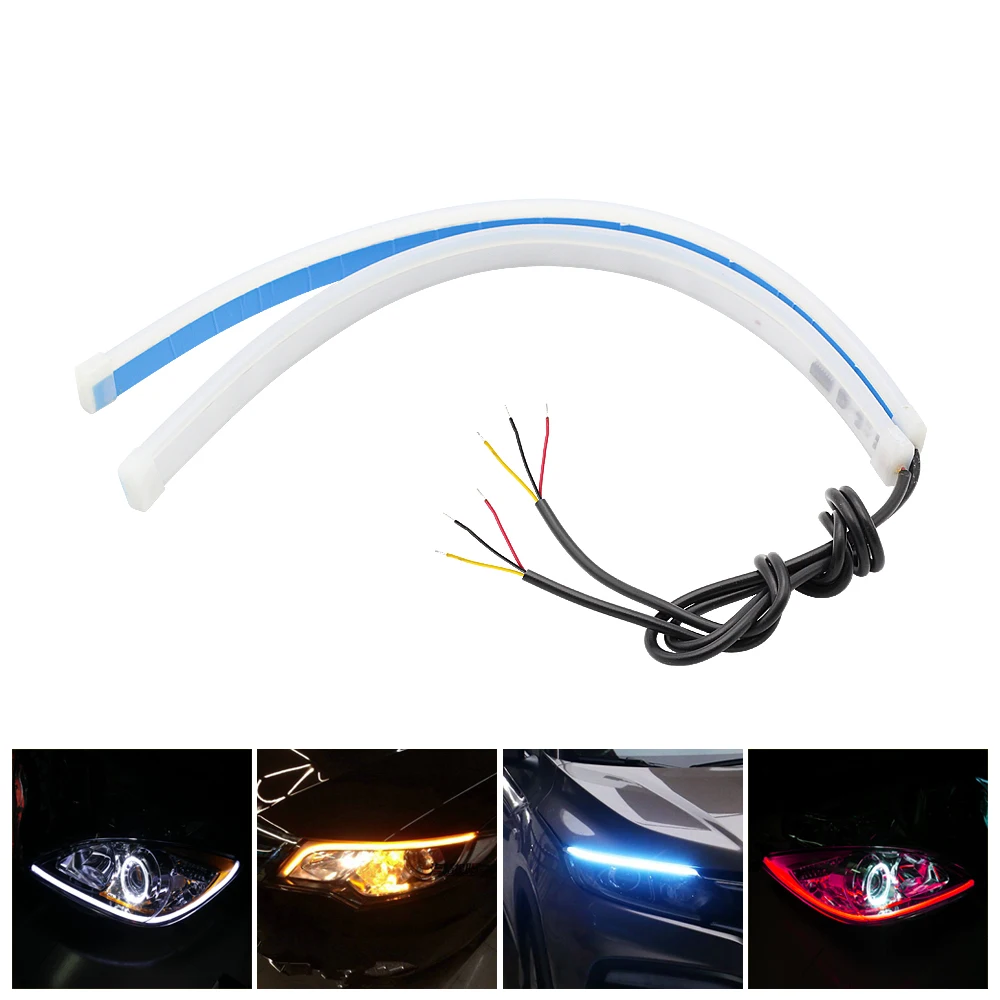 Led DRL car lamp, waterproof lamp, 30 / 45 / 60cm, elastic, rotary ...
