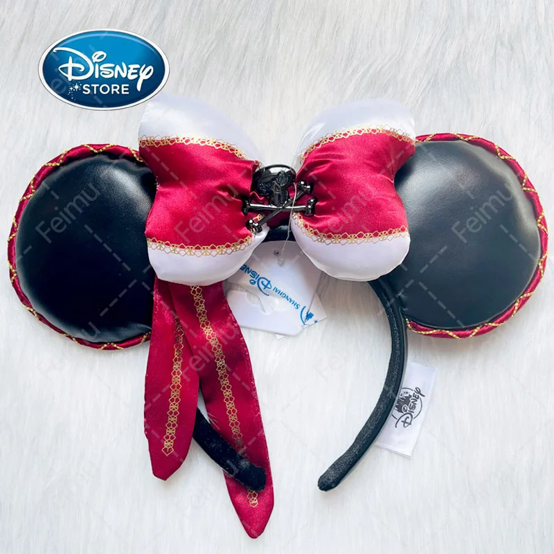 Disney Pu Leather Black Mickey Mouse Ears Disneyland Hair Band Hair ...