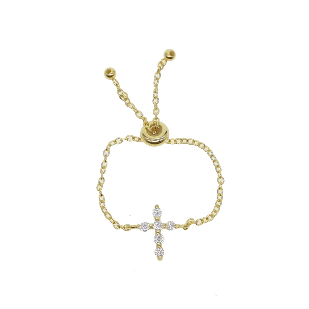 100% 925 Sterling Silver Cubic Zirconia Slider Adjust Chain Rings Cz ...